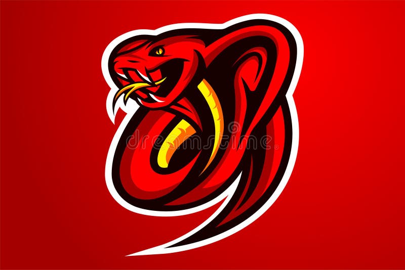 Abstract Cobra Logo Aggressive Red Design Stock Illustration ...