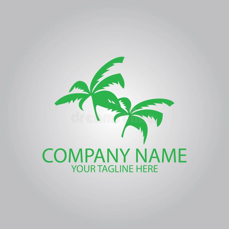 Abstract coconut tree logo stock vector. Illustration of outline - 83745996