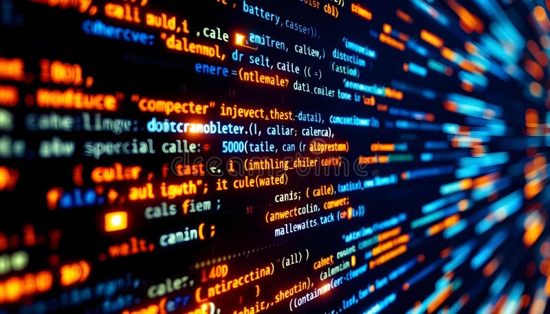 Abstract Code Background Digital Technology Image Stock Illustration ...