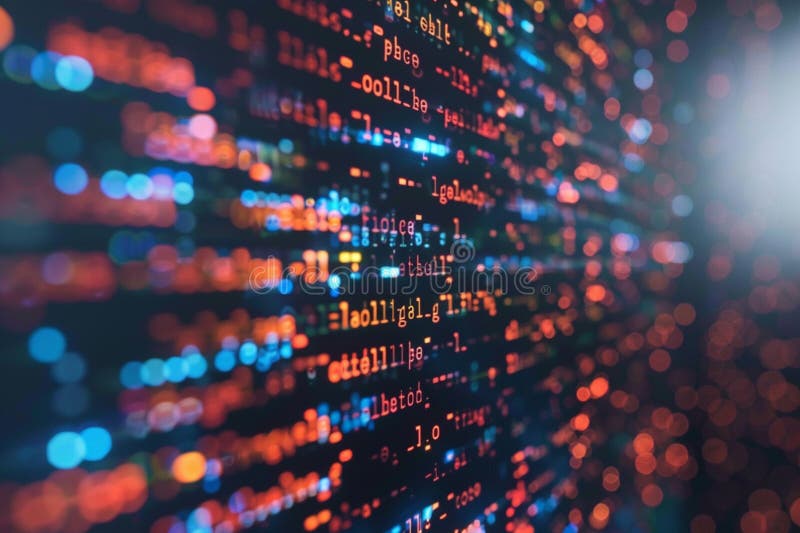 Abstract Code and Technology Background Stock Illustration ...