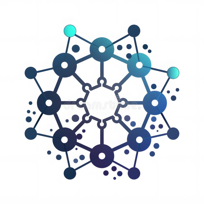 Abstract Coding Molecule Tech Logo Design Template Isolated on White ...