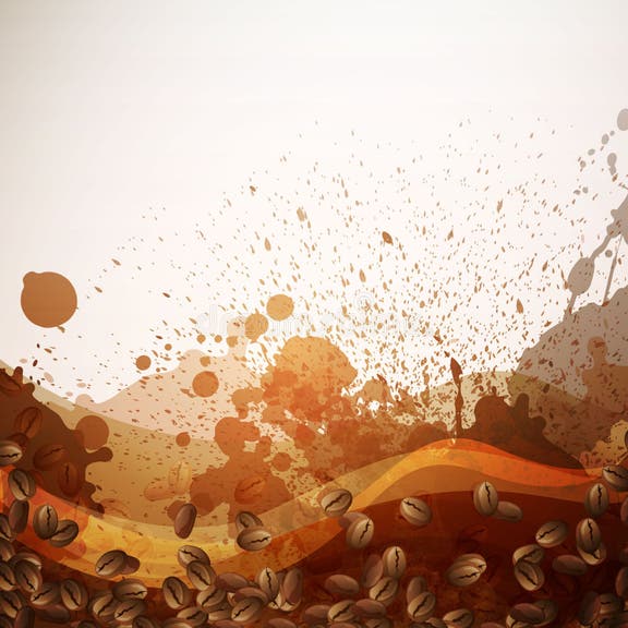 Abstract Coffee Background stock illustration. Illustration of spray ...