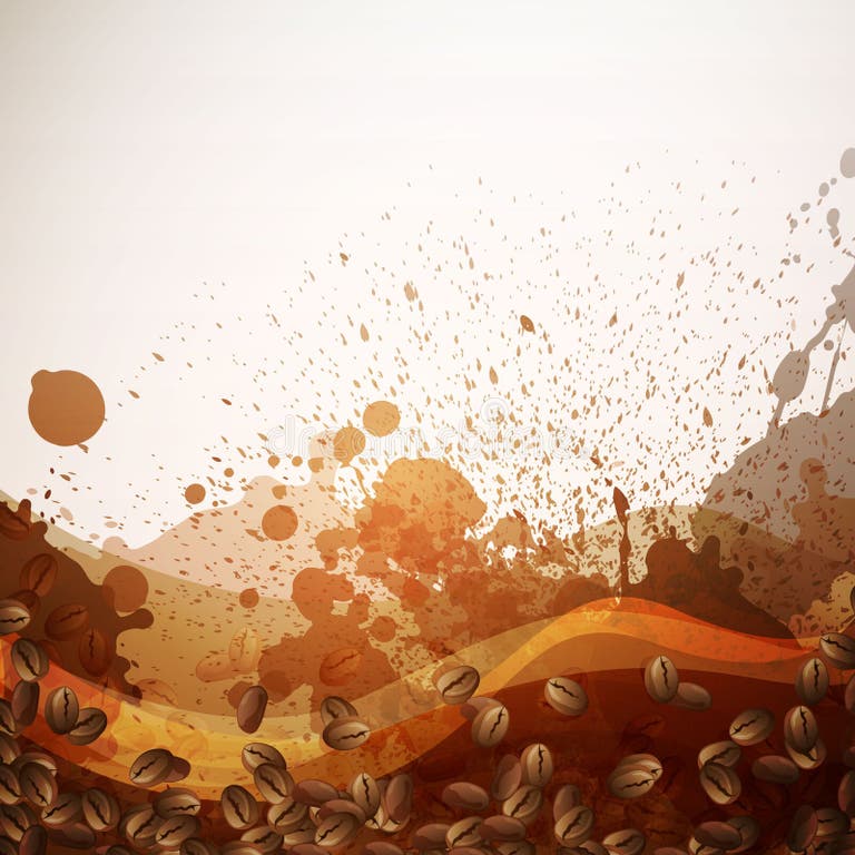 Abstract Coffee Background stock illustration. Illustration of spray ...