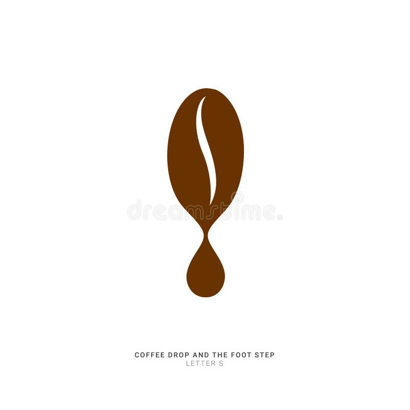 Abstract Coffee Bean with the Liquid Drop Stock Vector - Illustration ...