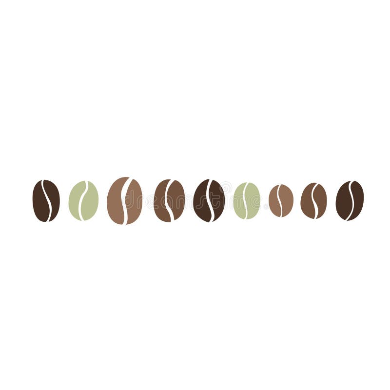 Abstract Coffee Beans Flat Design Border Illustration for Decoration on ...