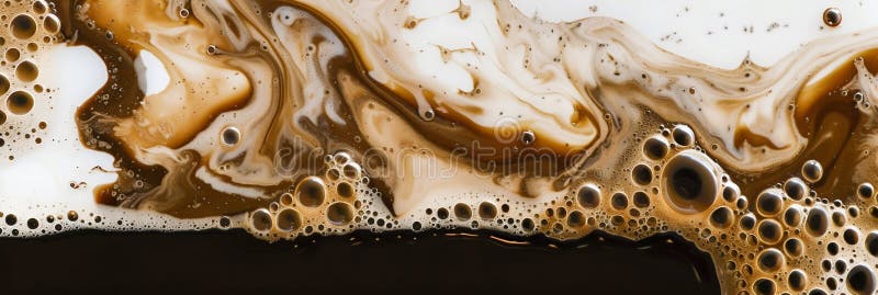 Abstract Coffee Crema Texture. Generative Ai Stock Illustration ...