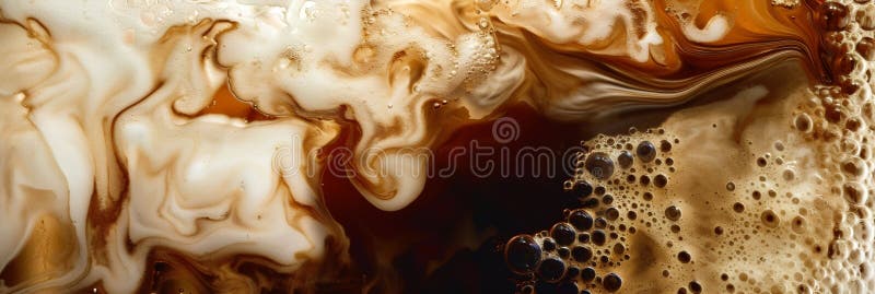 Abstract Coffee Crema Texture. Generative Ai Stock Illustration ...
