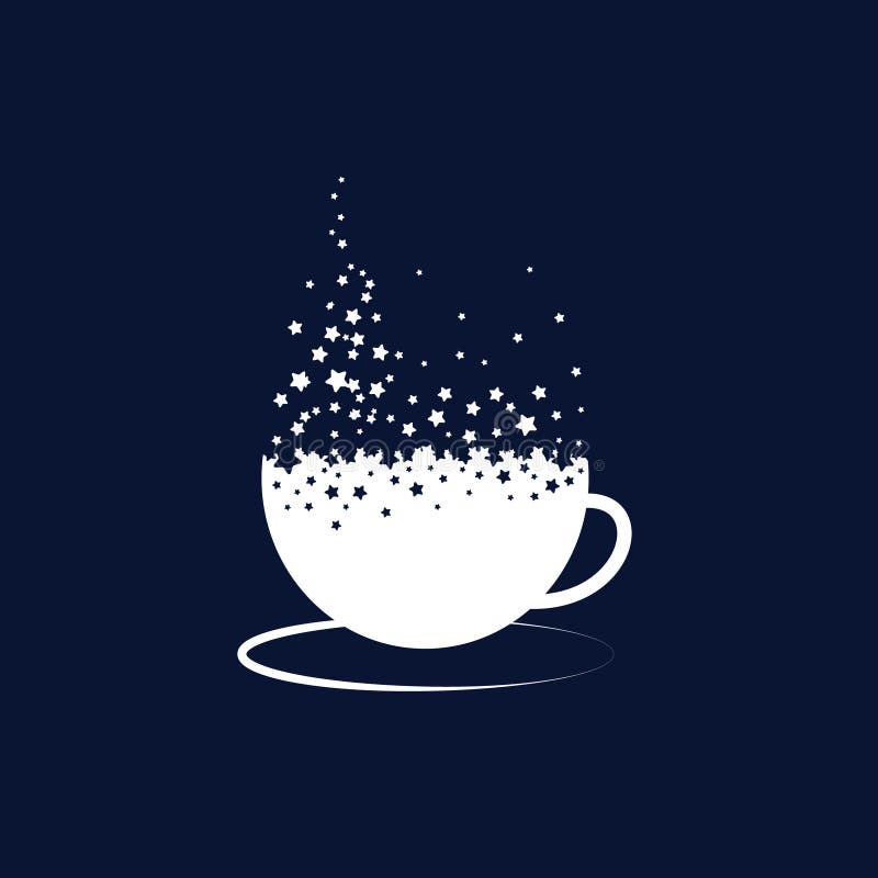 Abstract Coffee Cup. Good Night. Stock Illustration - Illustration of ...