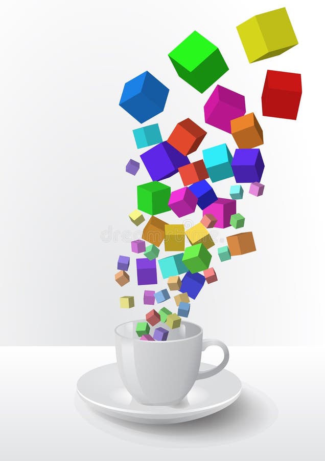 Abstract coffee cup stock vector. Illustration of cafe - 50557440