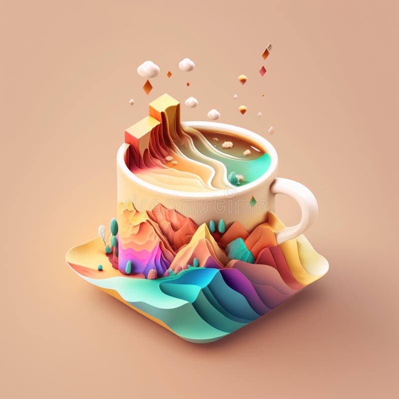 Abstract coffee cup stock photo. Image of cafe, layers - 274443236