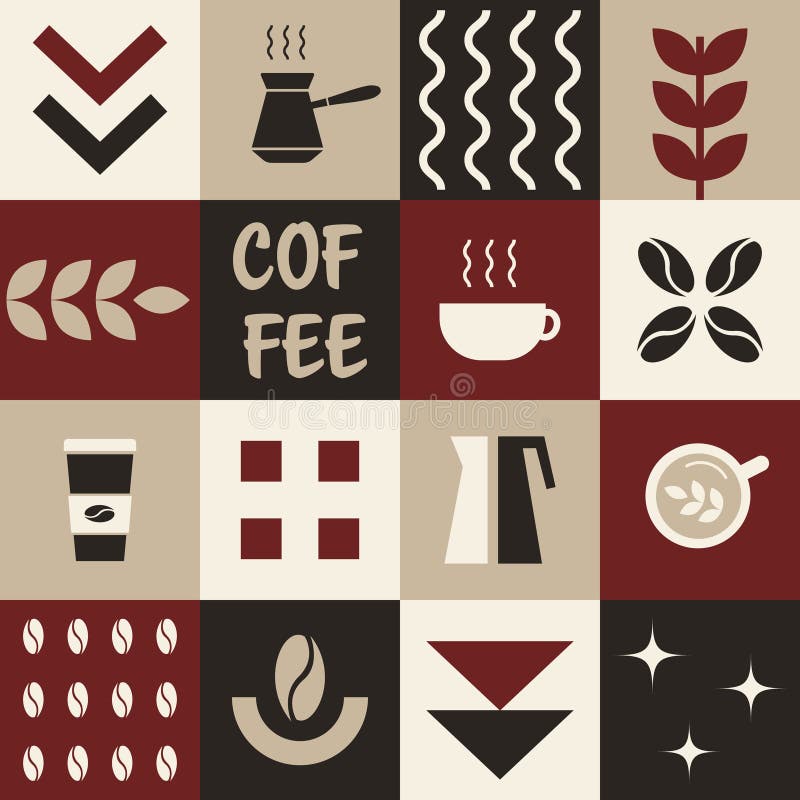 Coffee Cup Pattern Illustration Stock Illustration - Illustration of ...