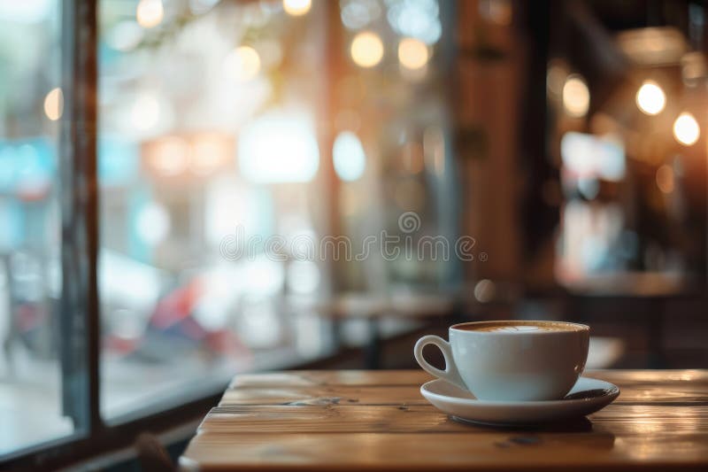 Abstract Coffee Shop Background with Blurred Cozy Interior and Soft ...
