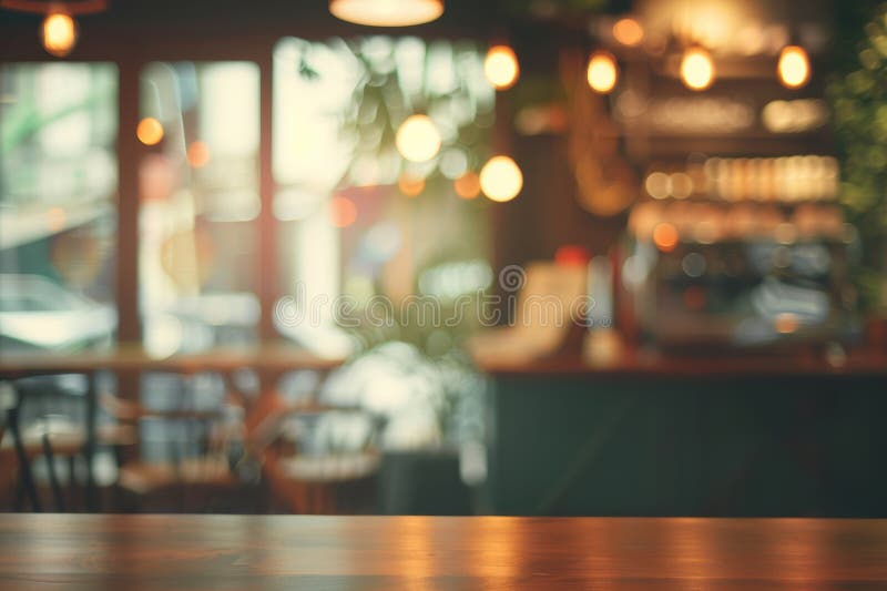 Abstract Coffee Shop Background with Blurred Cozy Interior and Soft ...