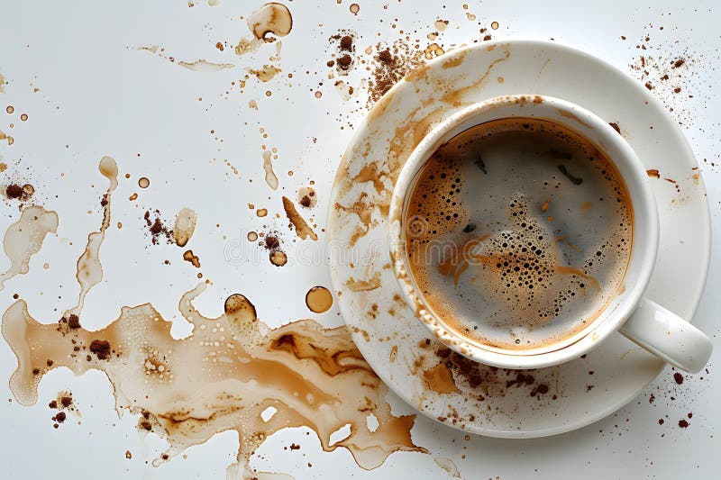 Dynamic Splash Coffee White Cup Generative Ai Stock Photos - Free ...