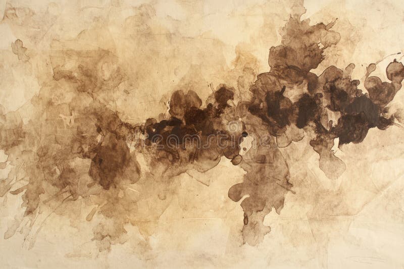 Abstract Coffee Spill Stains Warm Brown Tan Forming Natural ...