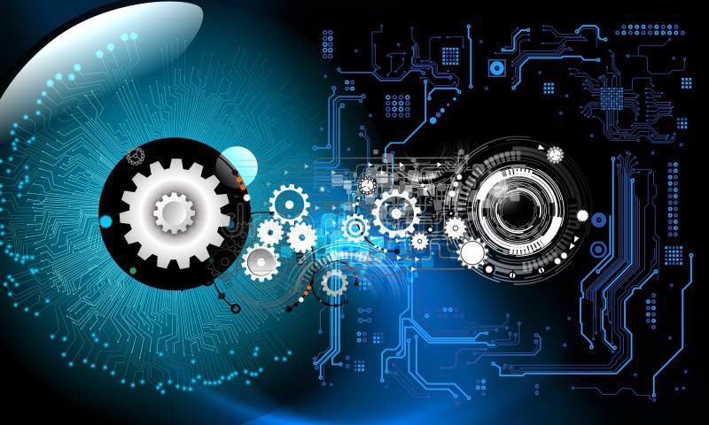 Cogs Futuristic Global Molecules Technology with Linear and Polygonal ...