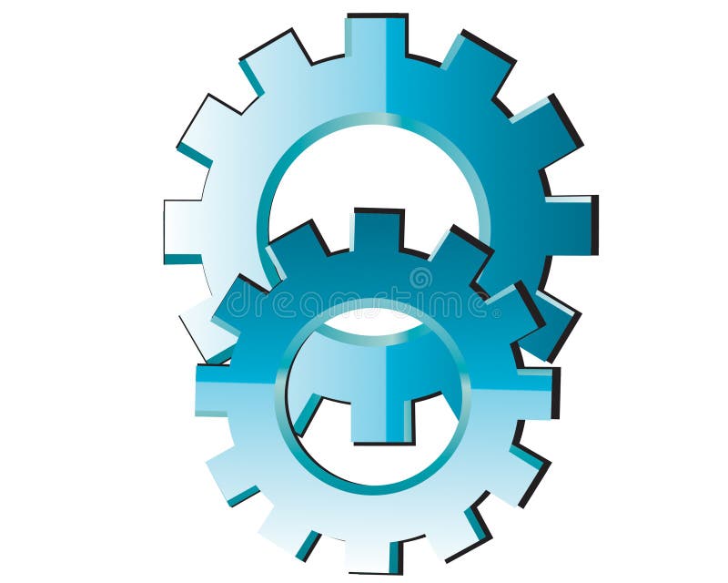 Abstract Cogs - Gears on White Background Stock Illustration ...