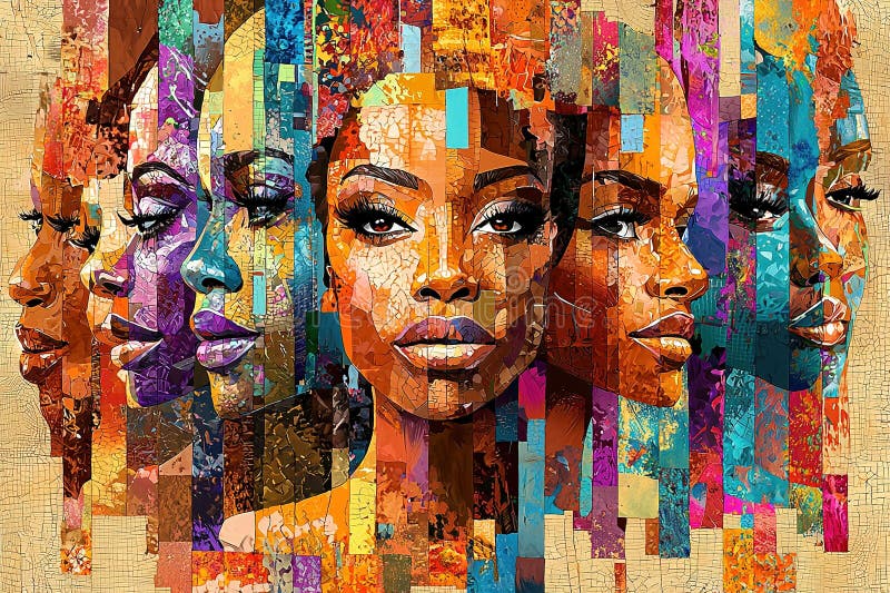 Abstract Collage that Celebrates the Beauty and Diversity of Humanity ...