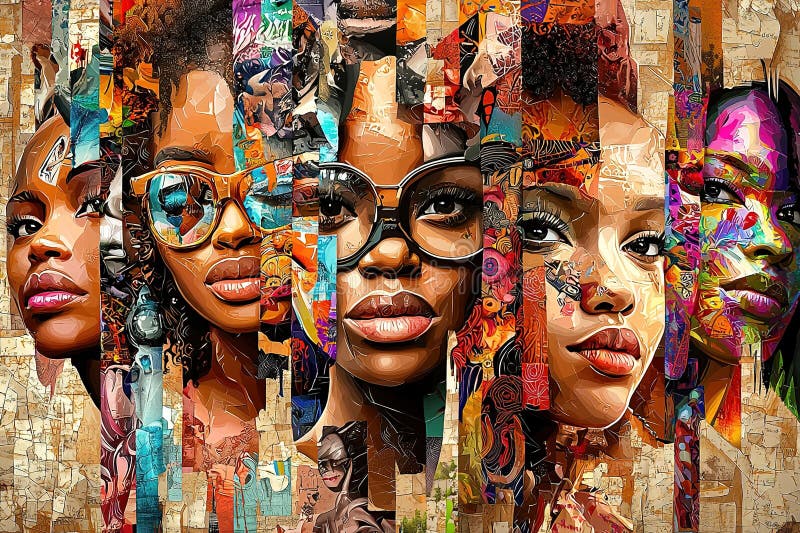 Abstract Collage that Celebrates the Beauty and Diversity of Humanity ...