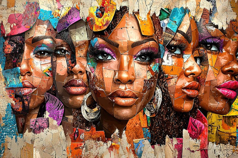 Abstract Collage that Celebrates the Beauty and Diversity of Humanity ...