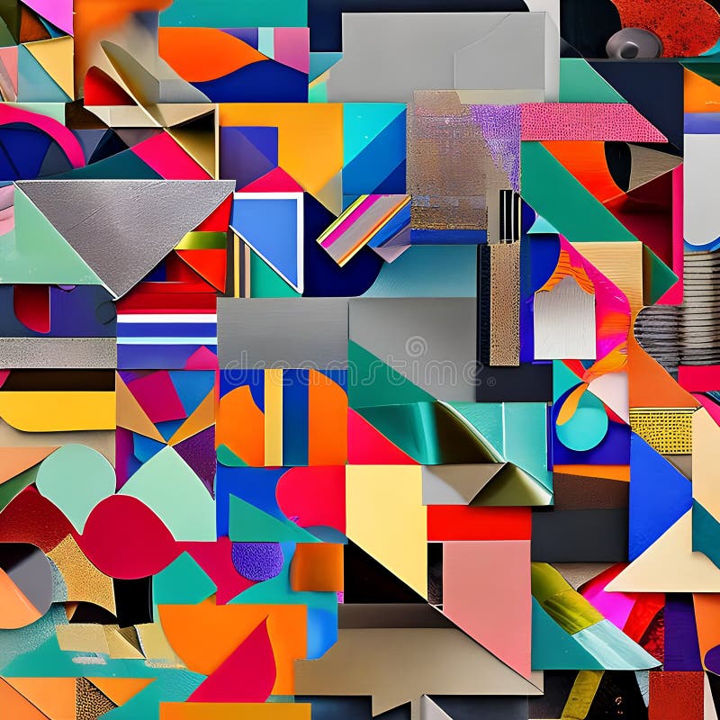 1166 Abstract Collage: a Creative and Expressive Background Featuring ...