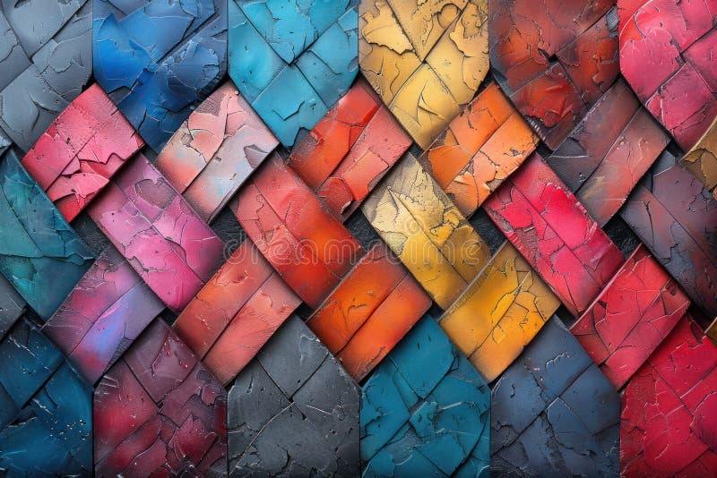 Abstract Collage of Textured Grid Patterns Stock Illustration ...