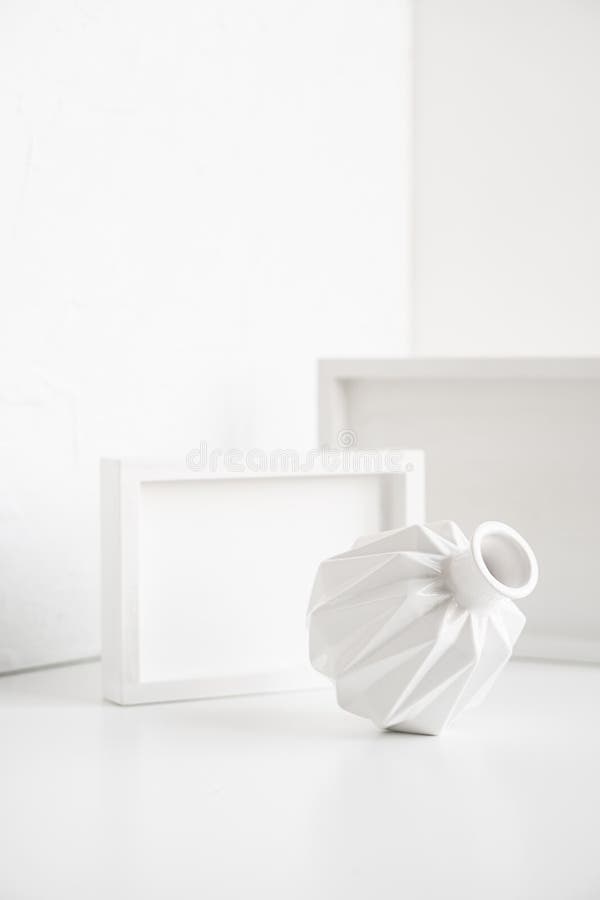 Abstract Collection of Different White Objects, Modern Minimal Decor ...