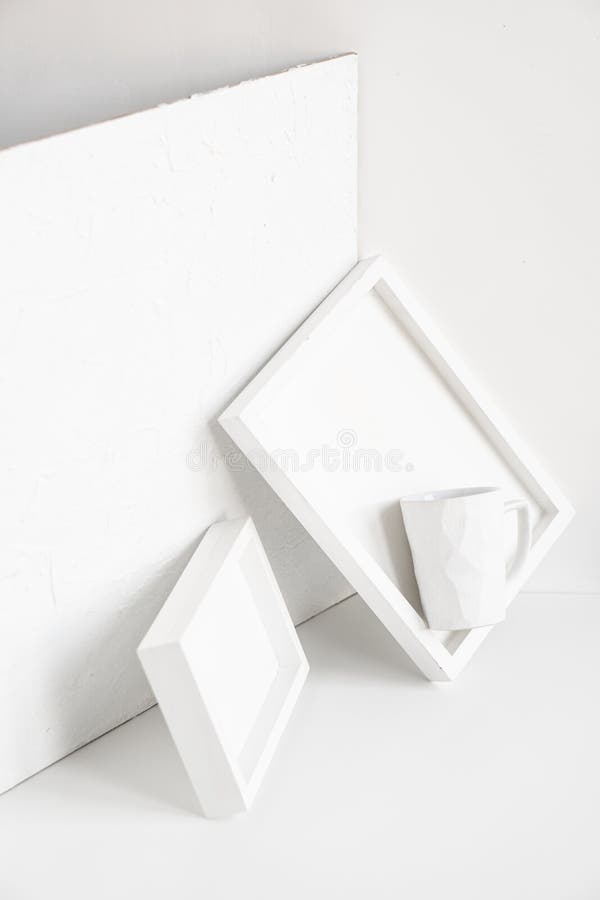 Abstract Collection of Different White Objects, Modern Minimal Decor ...