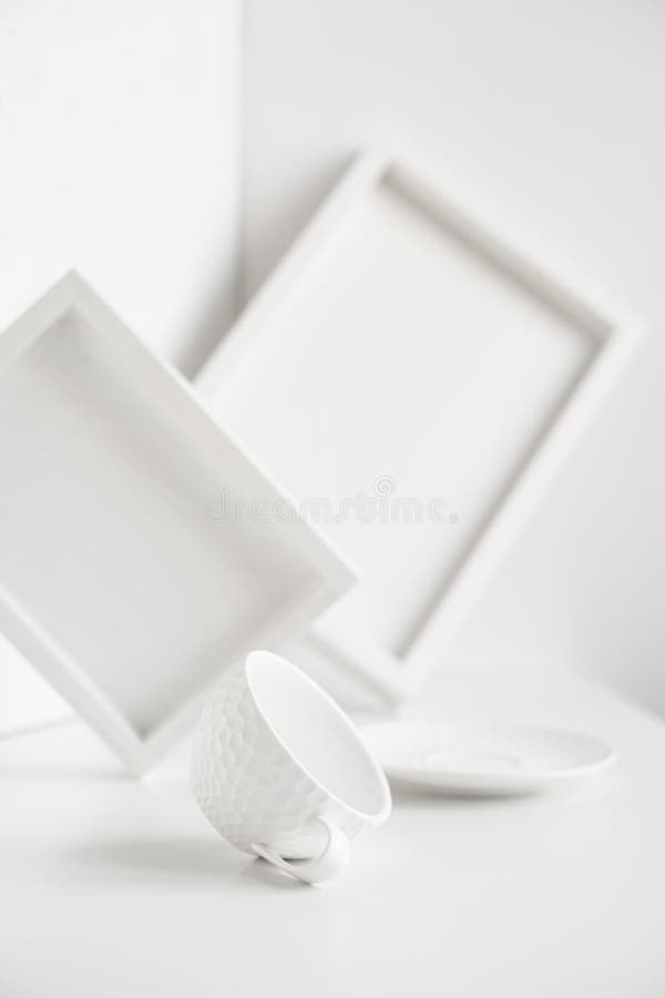 Abstract Collection of Different White Objects, Modern Minimal Decor ...