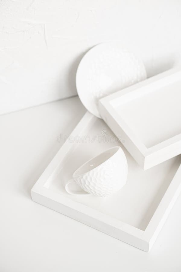 Abstract Collection of Different White Objects, Modern Minimal Decor ...