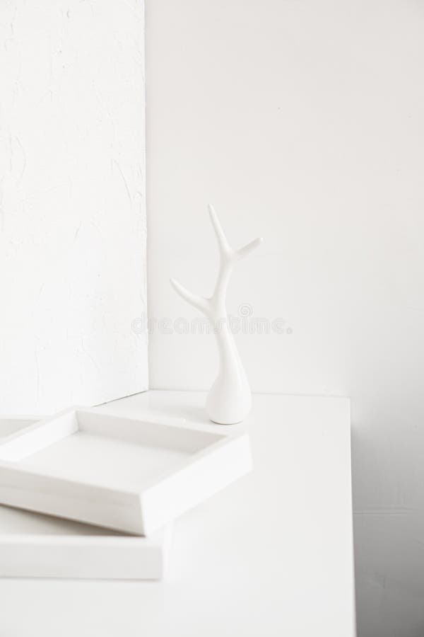 Abstract Collection of Different White Objects, Modern Minimal Decor ...