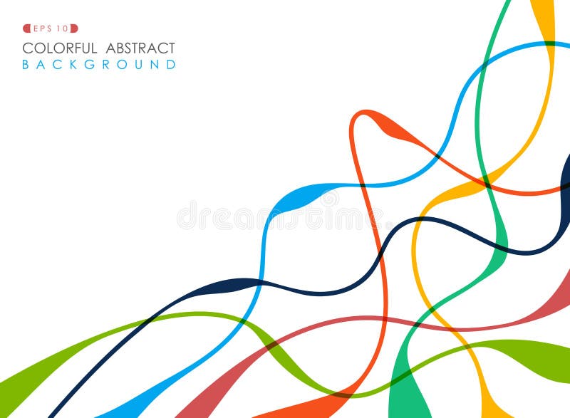 Abstract of Coloful Free Shape Line Geometric Business Presentation ...