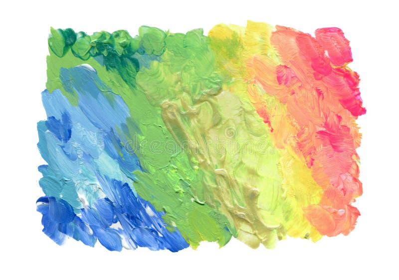 Abstract Color Acrylic Brush Strokes Paint Stock Illustration ...