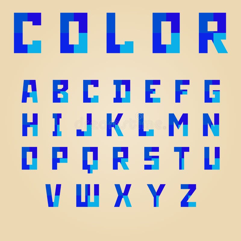 Abstract color alphabet stock vector. Illustration of geometry - 59998983