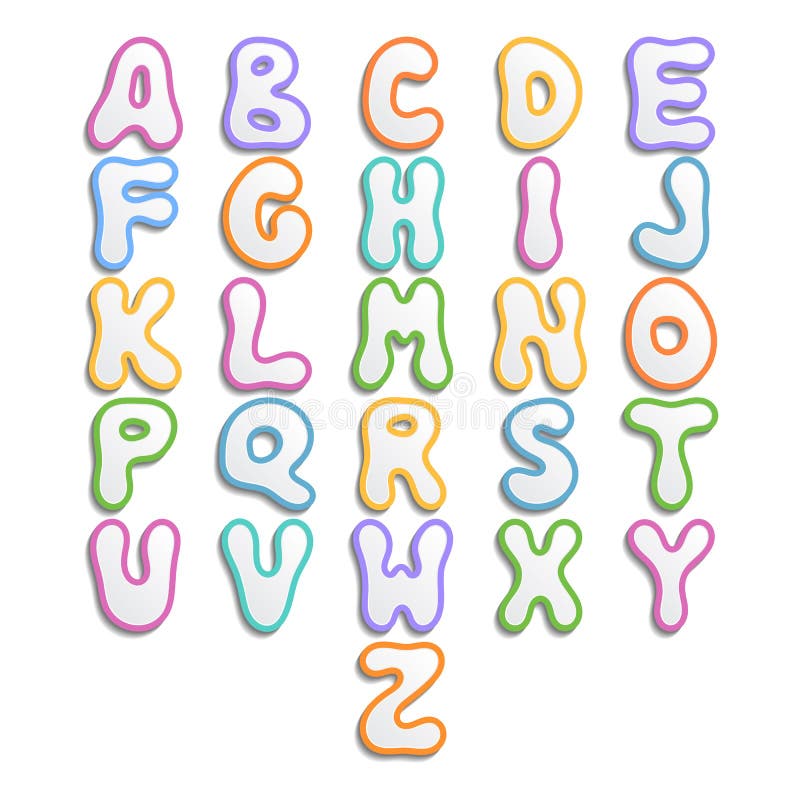 Abstract color alphabet stock vector. Illustration of alphabetical ...