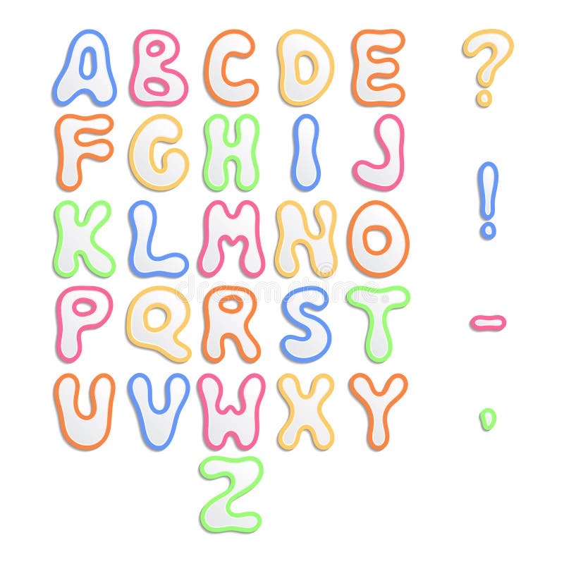 Abstract color alphabet stock vector. Illustration of preschool - 61158663