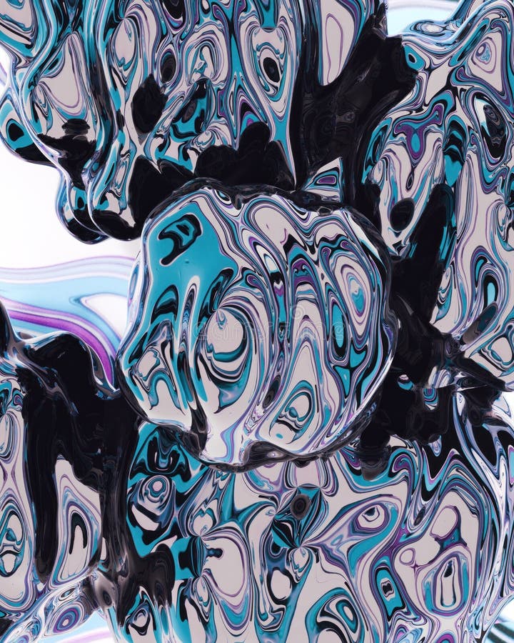 Abstract Color Background of Curved Glass Texture Stock Illustration ...