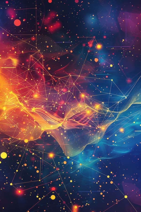 Abstract Color Background for Data-driven Marketing Metrics. Stock ...