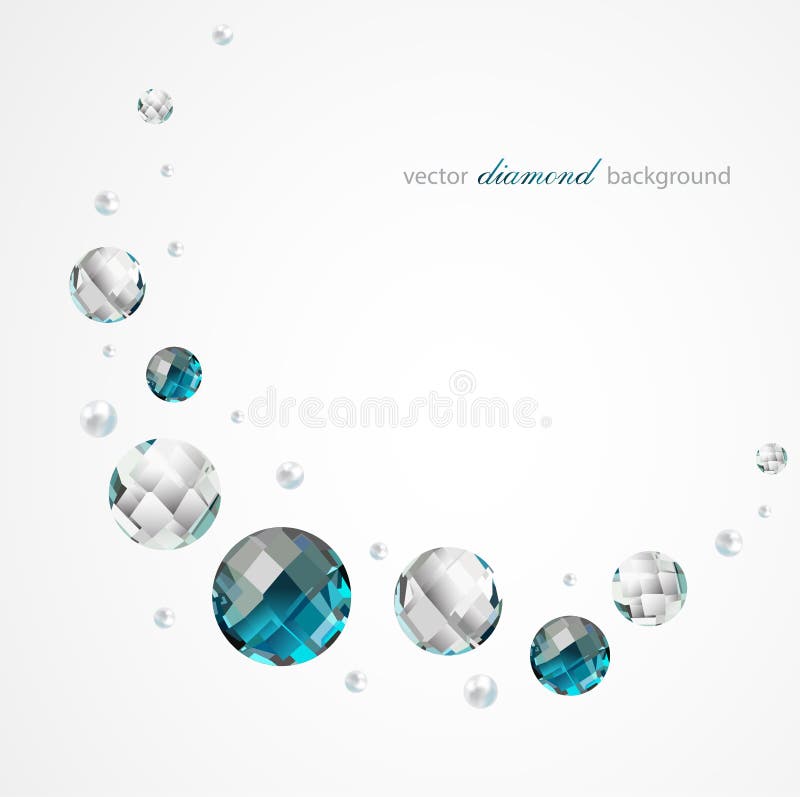 Abstract Color Background with Diamonds and Pearls Stock Vector ...