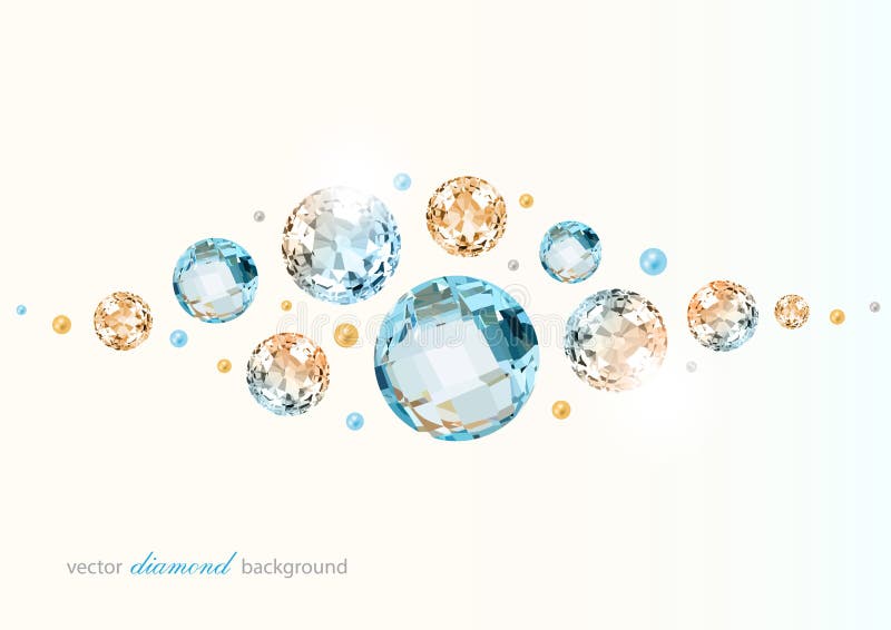 Abstract Color Background with Diamonds and Pearls Stock Vector ...
