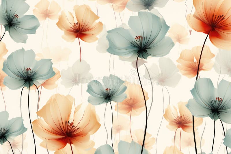Abstract Color Background with Flowers, Banner on a Common Background ...
