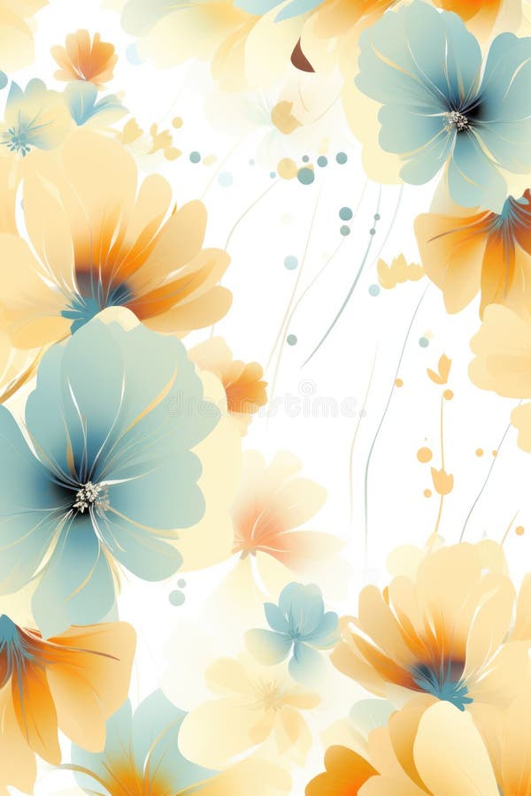 Abstract Color Background with Flowers, Banner on a Common Background ...