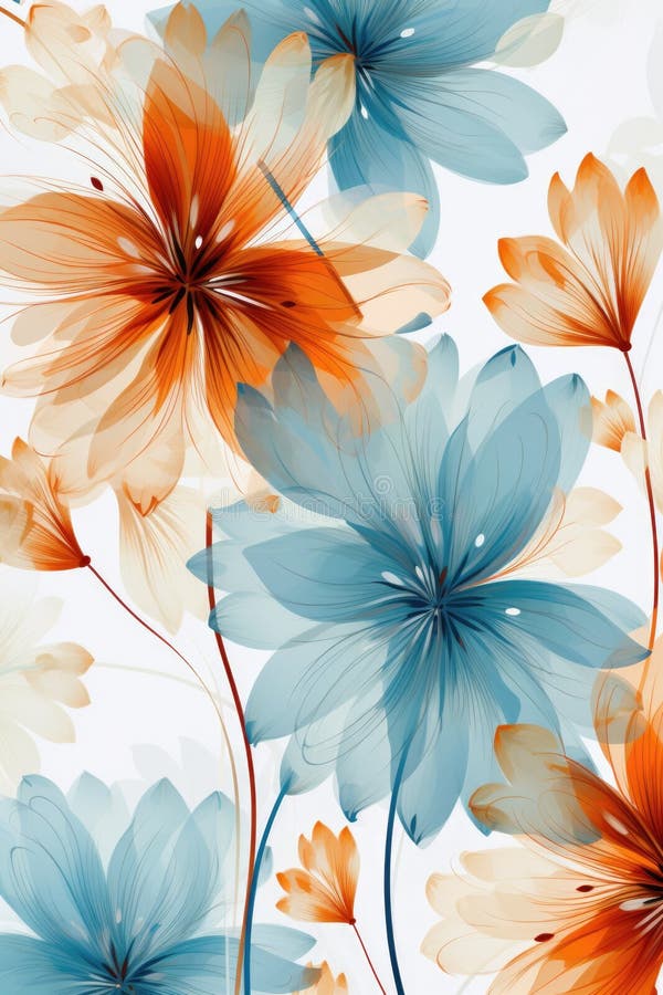 Abstract Color Background with Flowers, Banner on a Common Background ...