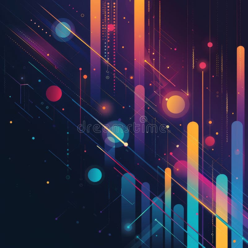 Abstract Color Background for Marketing Metrics. Stock Illustration ...