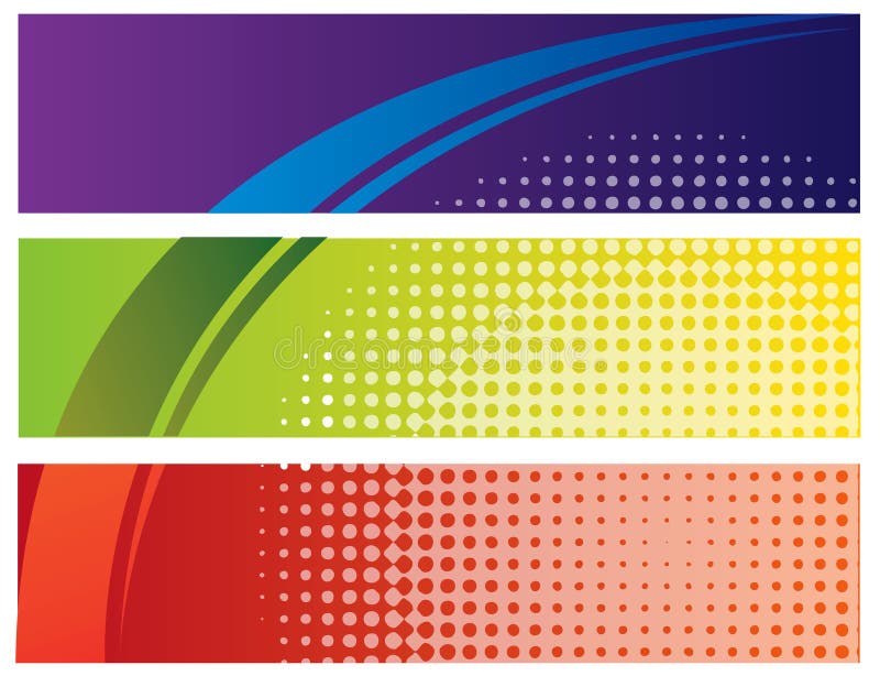 Abstract Color Banner Illustration Stock Vector - Illustration of ...