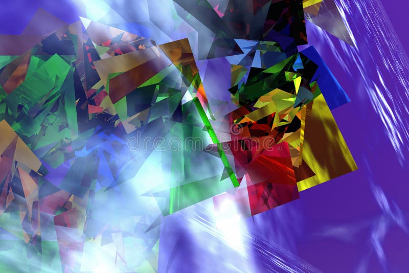 3D Red Orange Colorful Bright Abstract Glass Stock Illustration ...