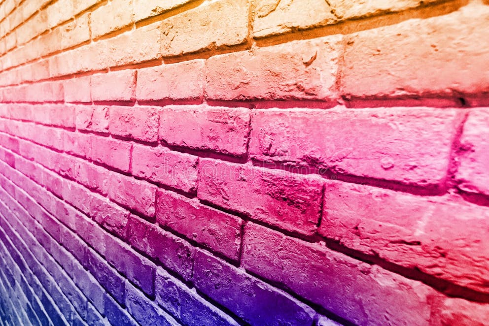 Abstract Color Brick Wall Background. Stock Photo - Image of copyspace ...