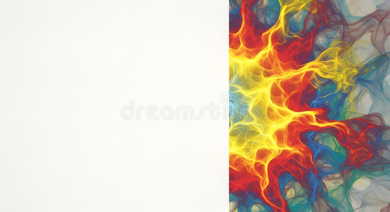 Abstract Color Burst on White Background Canvas Stock Illustration ...