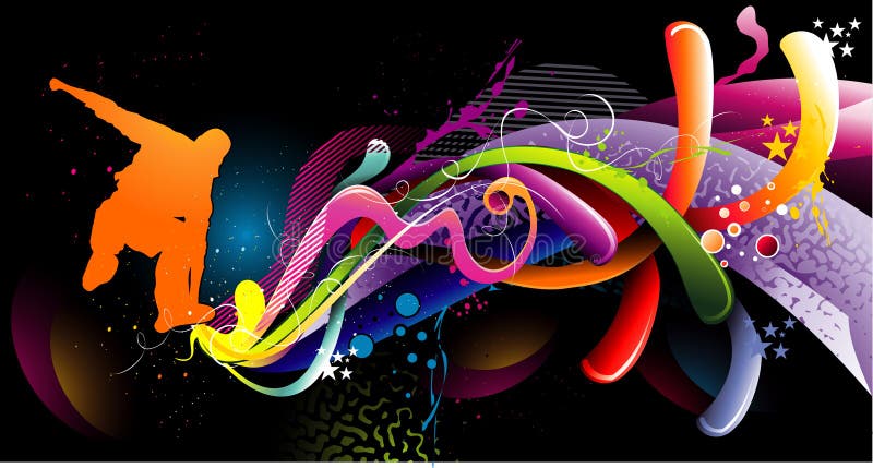 Abstract color composition stock vector. Illustration of lines - 10318285