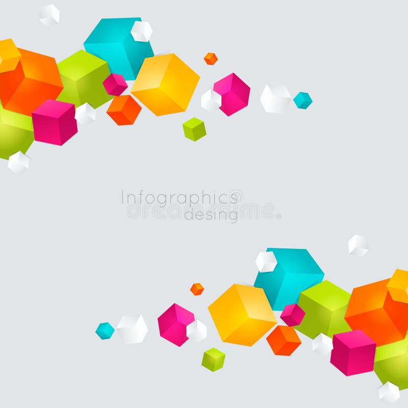 Color cubes stock vector. Illustration of creative, original - 23905490